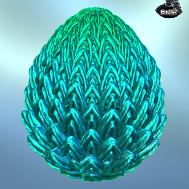 3D Printable Dragon Egg No. 2 by EndK7