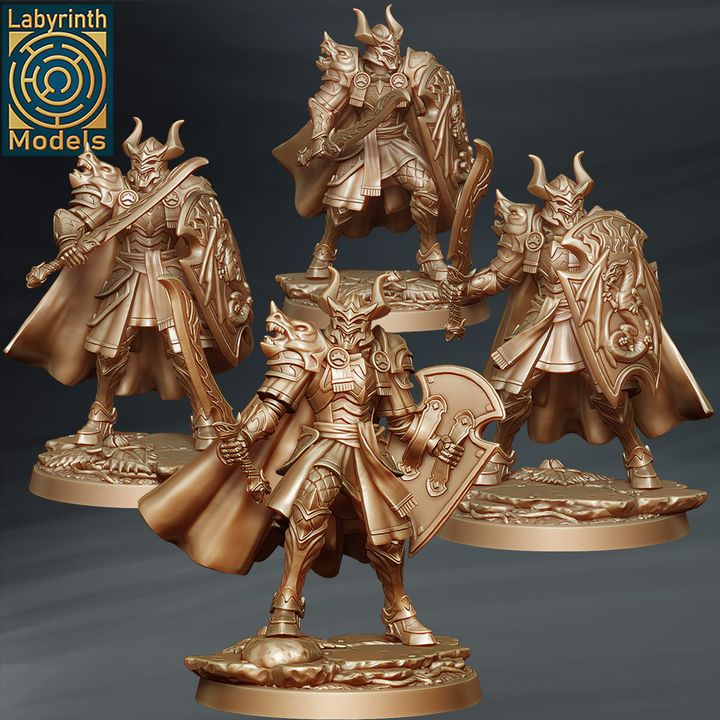 3D Printable Dragon Knights - 32mm scale by Labyrinth Models