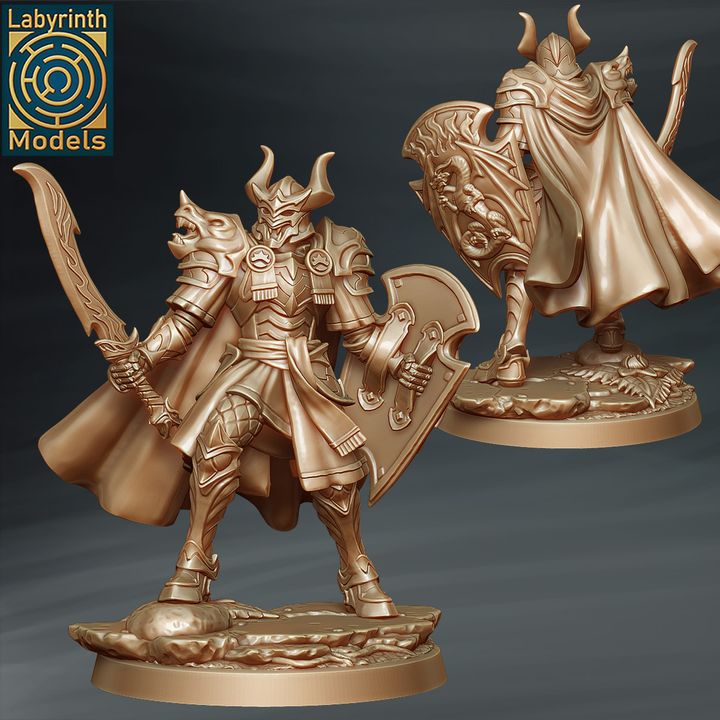 3D Printable Dragon Knights - 32mm scale by Labyrinth Models