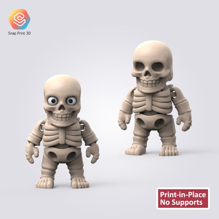 3D Printable Flexi Skeleton by SNAP PRINT 3D