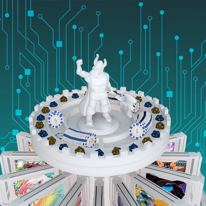 3D Printable PrintWizard Display Tower: Showcase Your Card Collection by PrintWizard