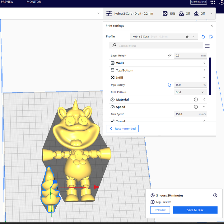 3D Printable CraftyCorn // PRINT-IN-PLACE WITHOUT SUPPORT by Portal-3D ...