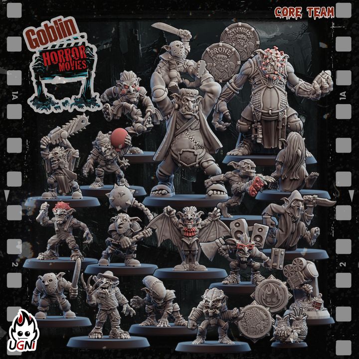 3D Printable Horror Movie Villains - Goblins - UGNI - Fantasy Football ...