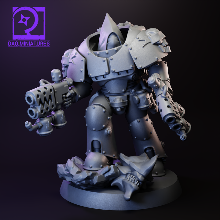 3D Printable Space Shadow Warriors Head Pack by DAOMiniatures