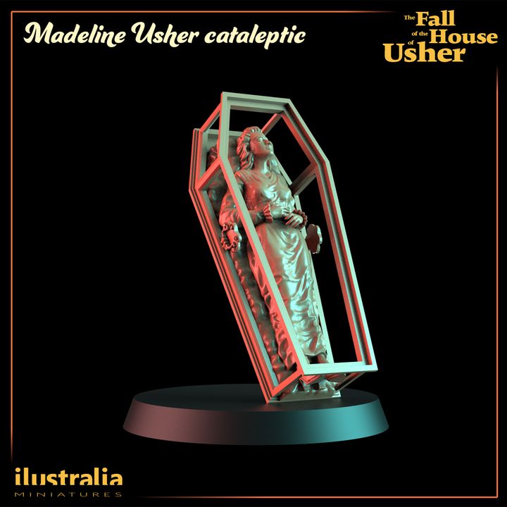 3D Printable Madeline Usher cataleptic by ilustralia miniatures