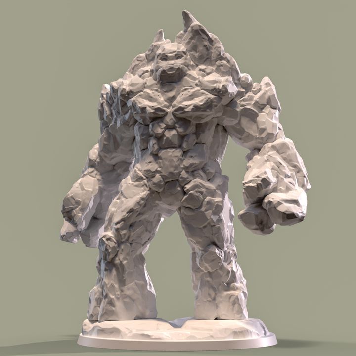3D Printable Rock Golem by Jeff Hindsbøl Hansen