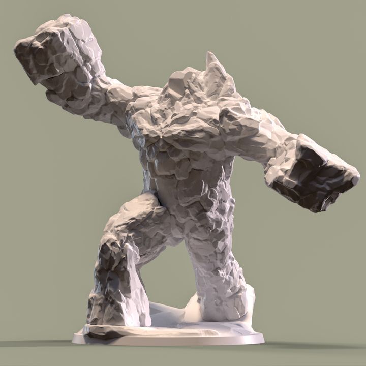 3D Printable Rock Golem by Jeff Hindsbøl Hansen