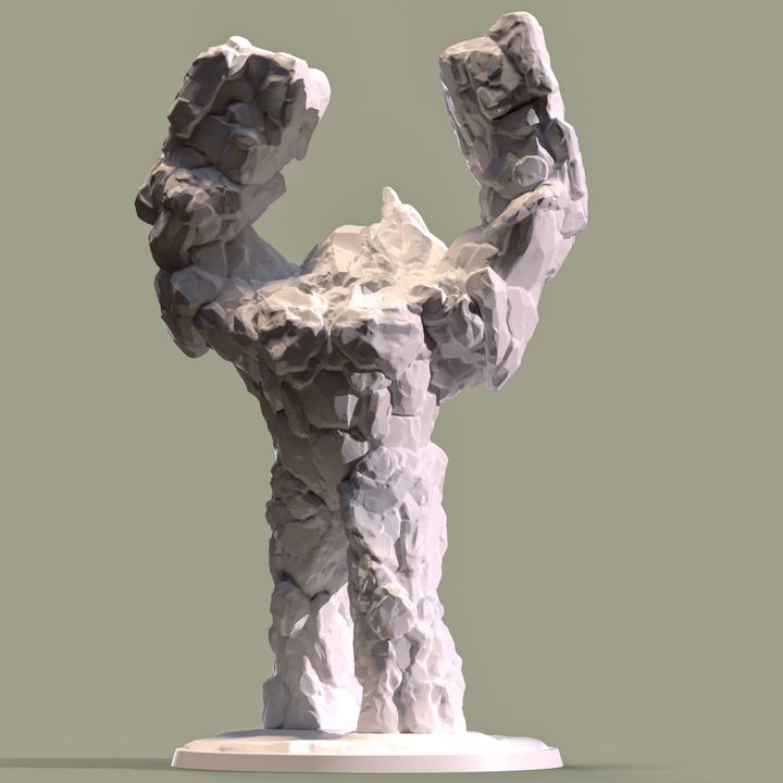 3D Printable Rock Golem by Jeff Hindsbøl Hansen