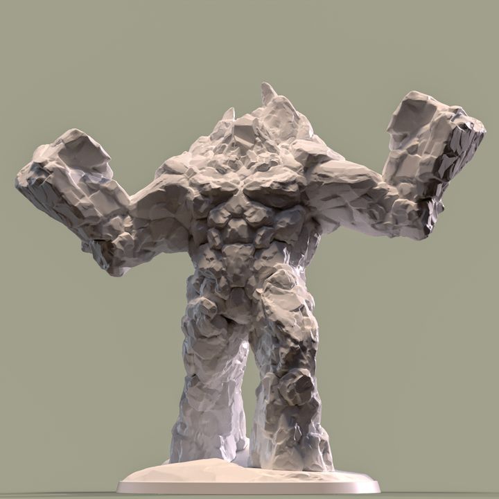 3D Printable Rock Golem by Jeff Hindsbøl Hansen