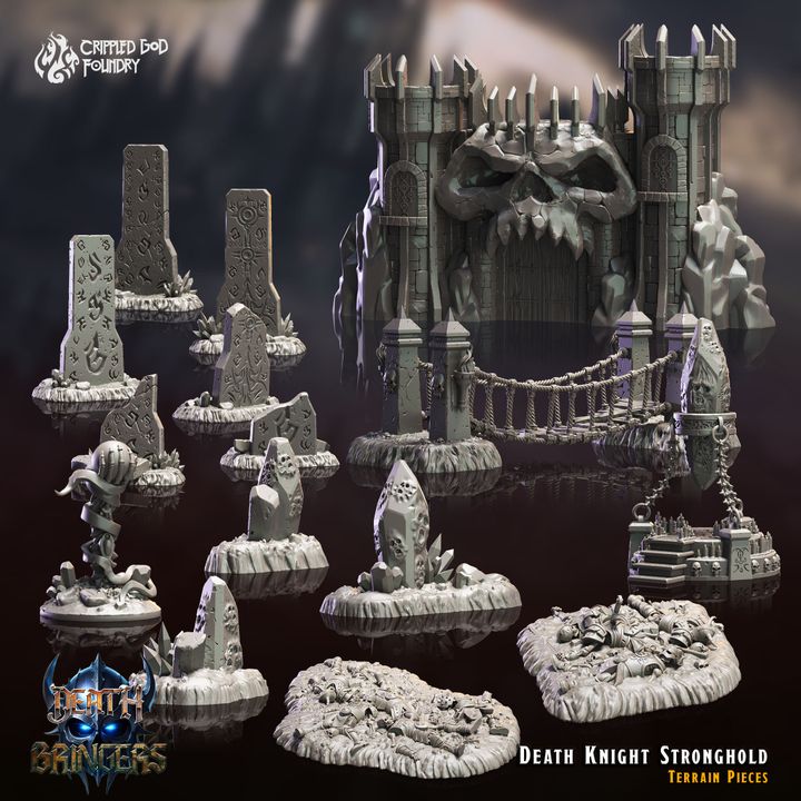 3D Printable Death Knight Stronghold Scenery by Crippled God Foundry