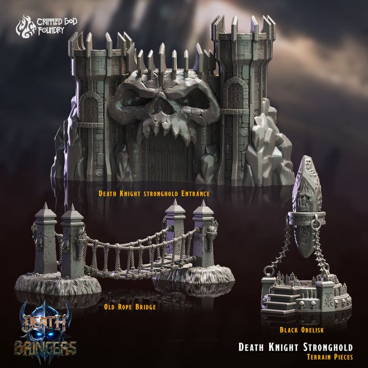 3D Printable Death Knight Stronghold Scenery by Crippled God Foundry