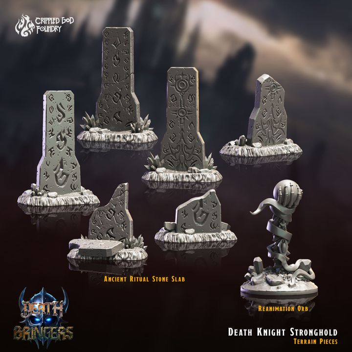 3D Printable Death Knight Stronghold Scenery by Crippled God Foundry