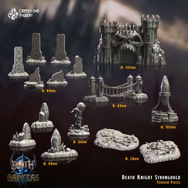 3D Printable Death Knight Stronghold Scenery by Crippled God Foundry