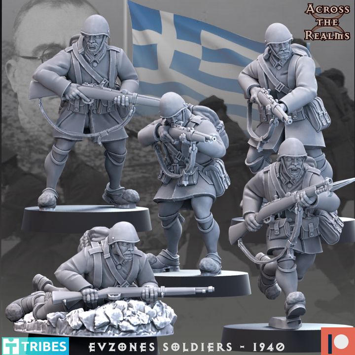 3D Printable Evzones Soldiers - 1940 by Across the Realms
