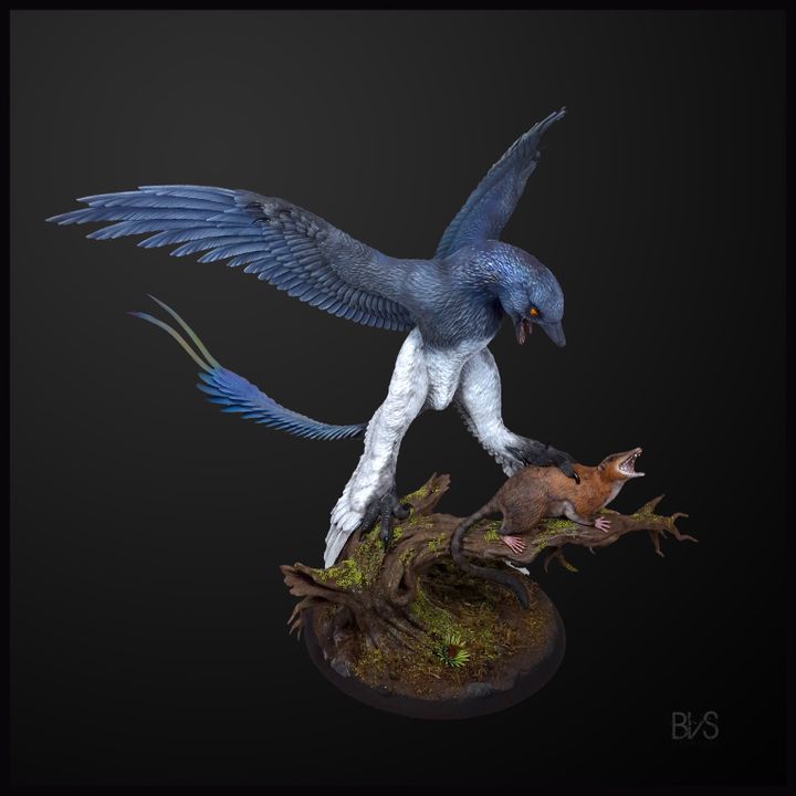 3D Printable Microraptor by clynche art