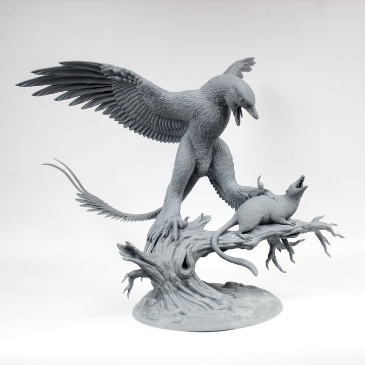 3D Printable Microraptor by clynche art