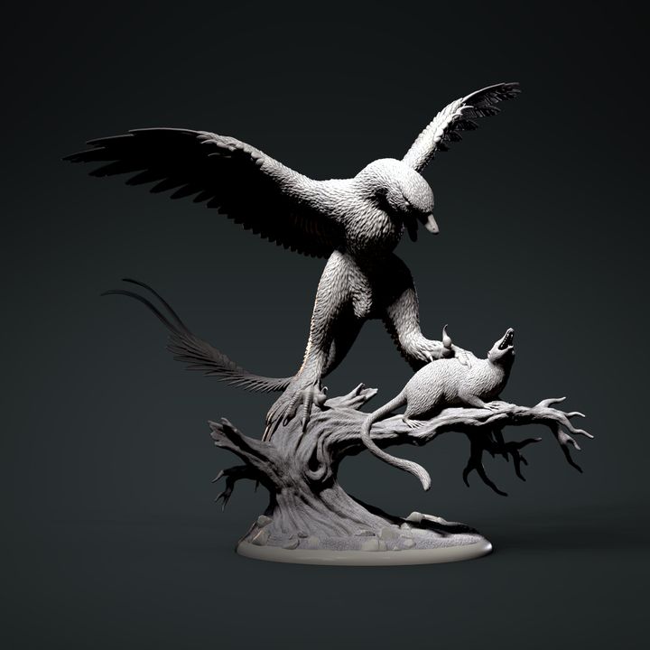 3D Printable Microraptor by clynche art