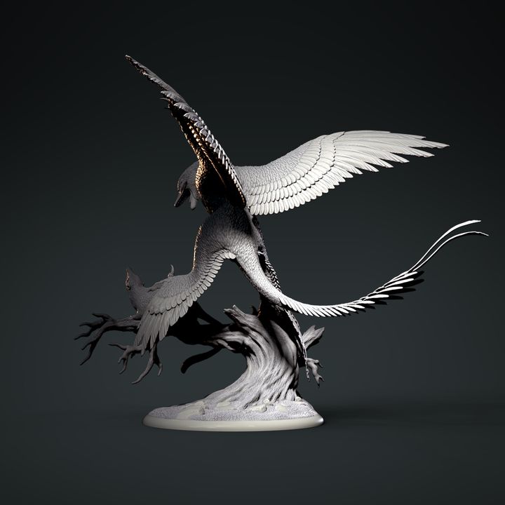 3D Printable Microraptor by clynche art