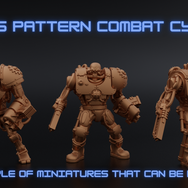 3D Printable Caedes Pattern Combat Cyborgs by Rizzenvoth