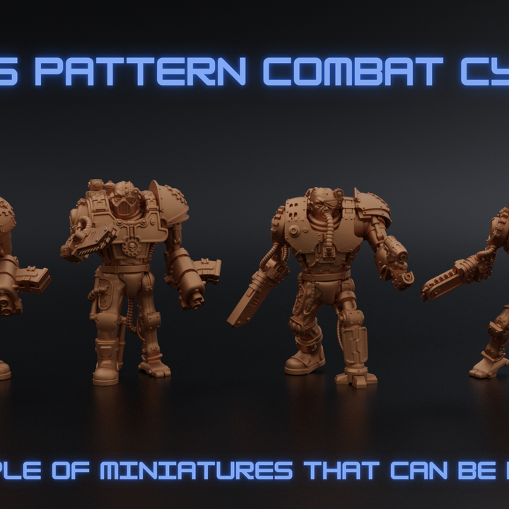 3D Printable Caedes Pattern Combat Cyborgs by Rizzenvoth