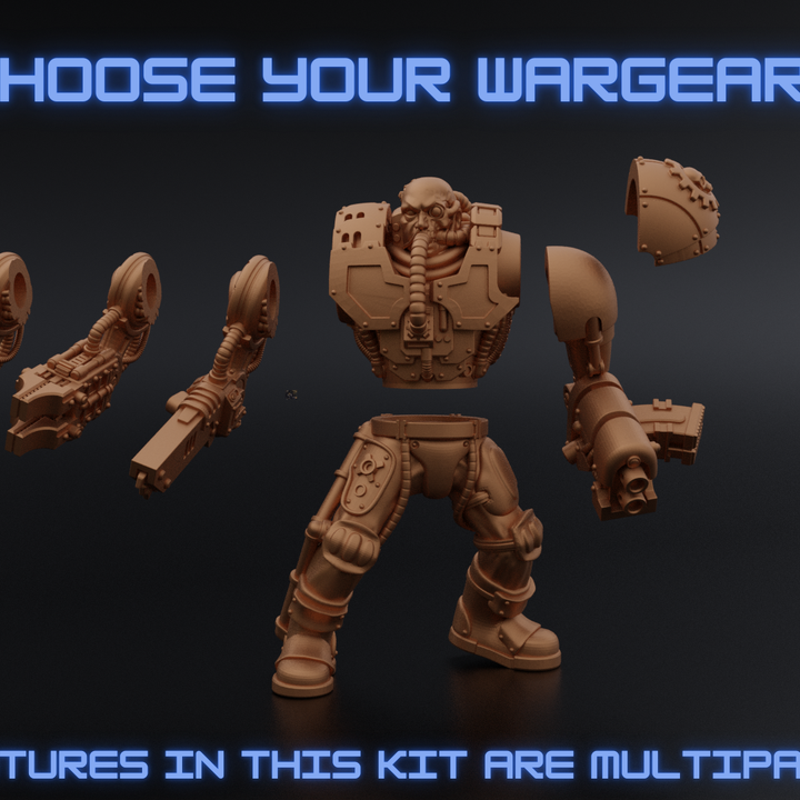 3D Printable Caedes Pattern Combat Cyborgs by Rizzenvoth