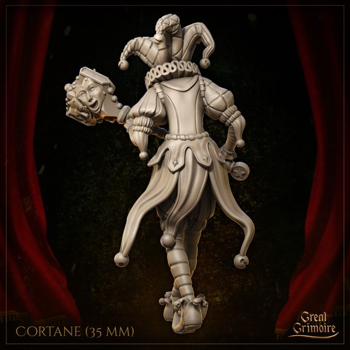 3D Printable Cortane, the Jester by Great Grimoire