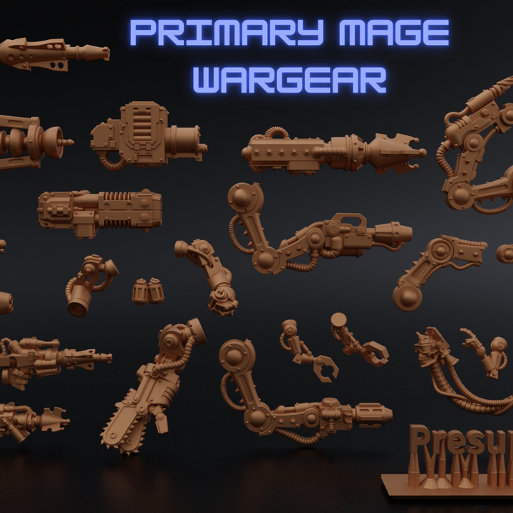 3D Printable Primary Mage Wargear Kit by Rizzenvoth