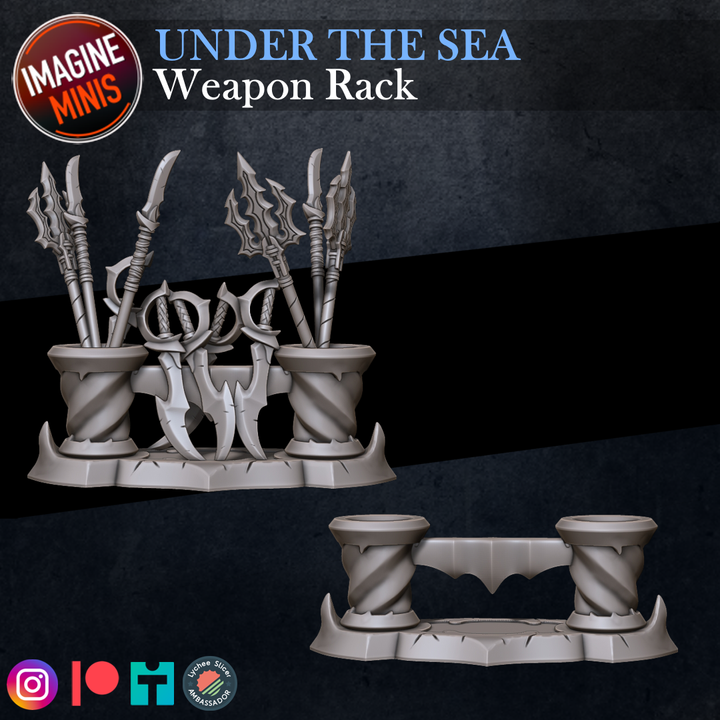 3D Printable Under The Sea - Weapon Rack by Imagine Minis
