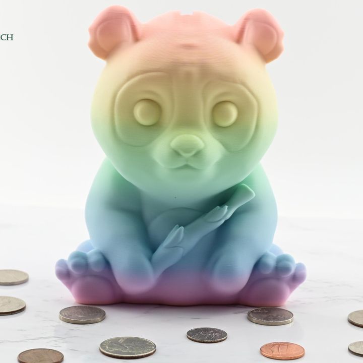 3D Printable Panda Piggy Bank, Cute Panda Coin Storage Bank, Cute Piggy ...