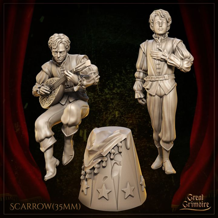 3D Printable Scarrow, ever-smiling outcast by Great Grimoire