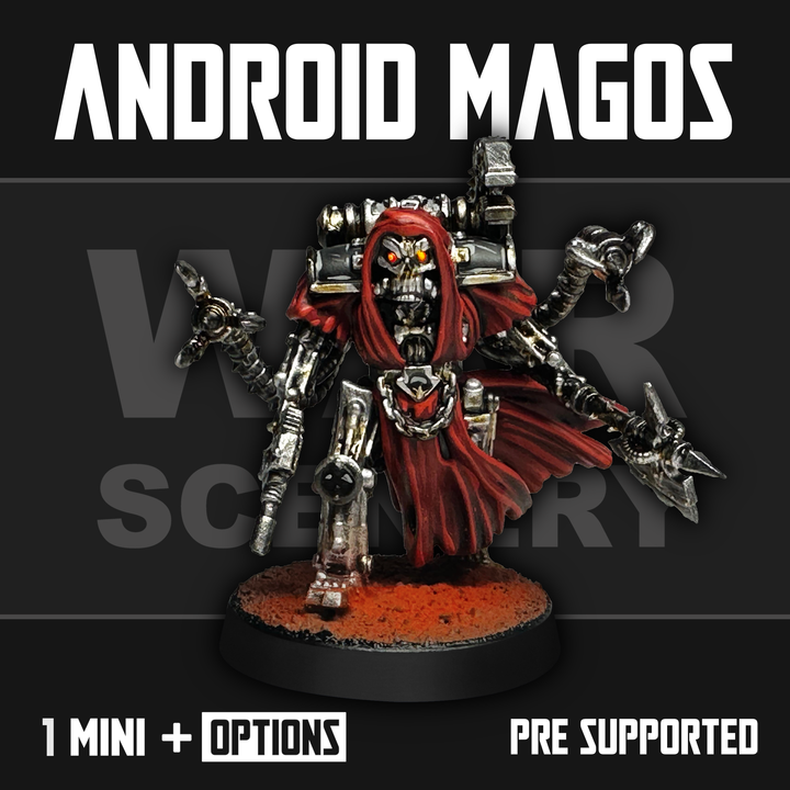 3D Printable Chaos Android Magos by War Scenery