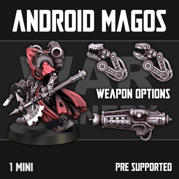 3D Printable Chaos Android Magos by War Scenery