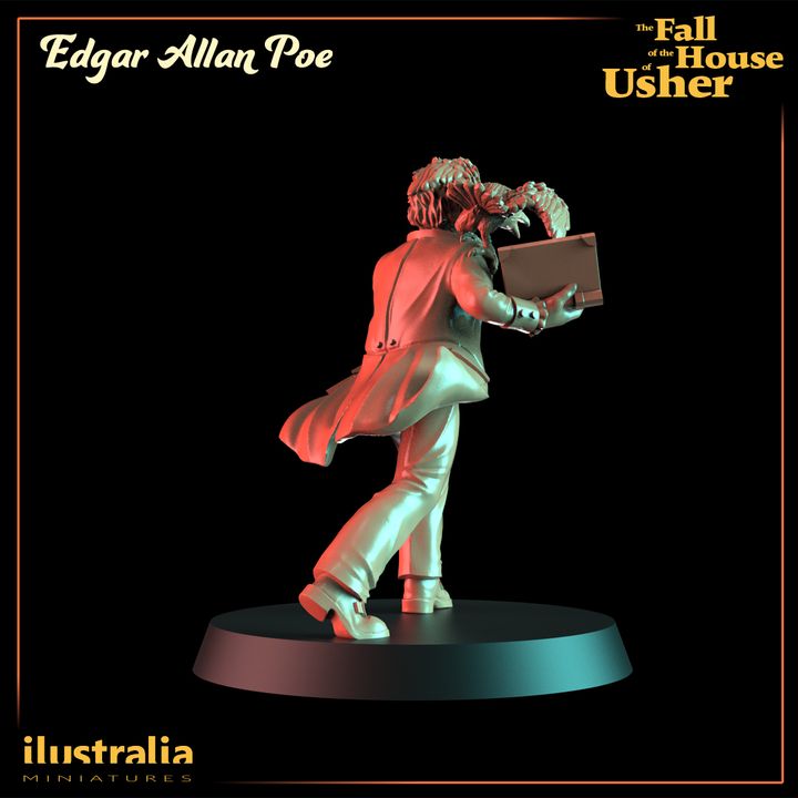 3D Printable Edgar Allan Poe by ilustralia miniatures
