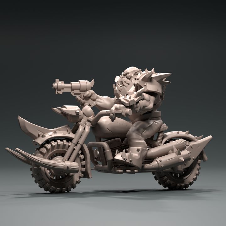 3D Printable Bike Orc by Dinoworld