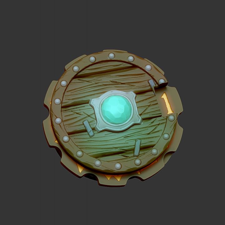 3D Printable Buckler life counter "Light armor proficiency" by Fabio Rizzo