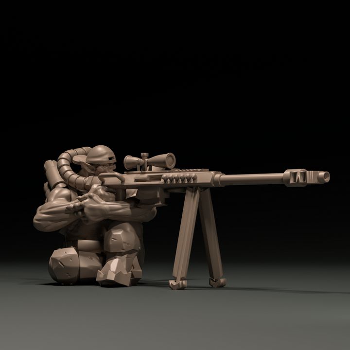 3D Printable sniper orc by Dinoworld