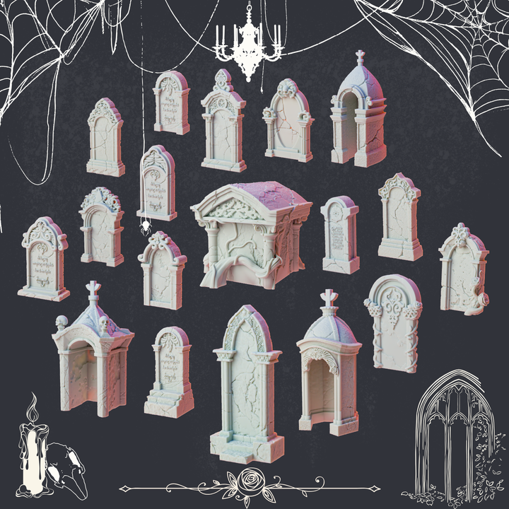 3D Printable Tombstones by IAPETUS TEAM