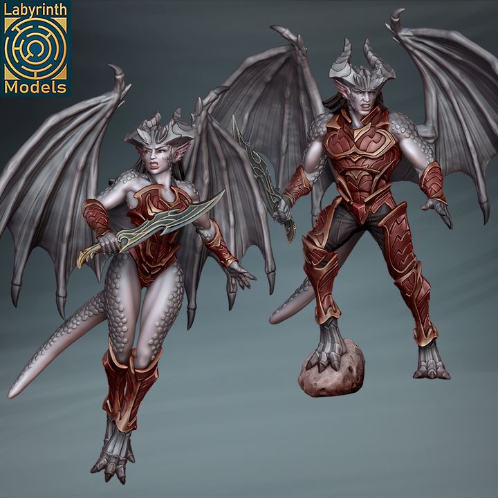 3D Printable Dragon Cult Collection Vol. 2 - 32mm scale by Labyrinth Models