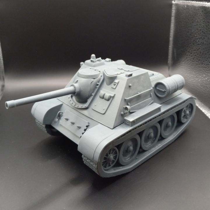 3D Printable SU-85 Toon Tank 3D print model STL by Radu Burlea