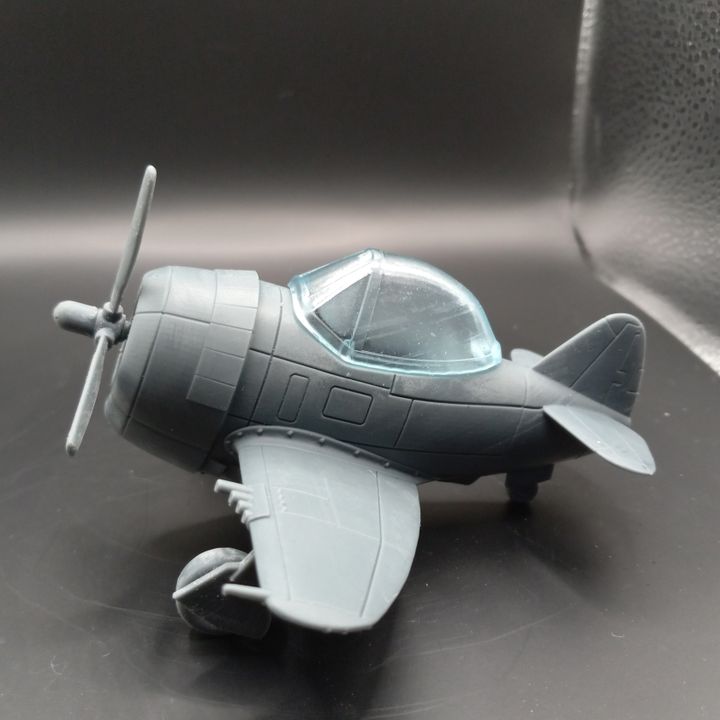 3D Printable P-47 Thunderbolt Egg Plane 3D print model STL by Radu Burlea