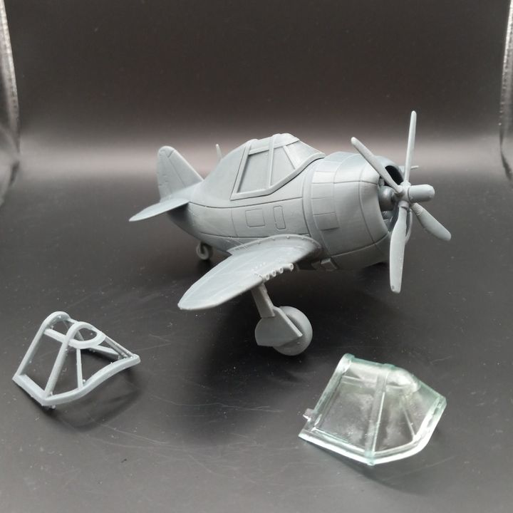 3D Printable P-47 Thunderbolt Razorback 3D Printable Egg Plane by Radu ...