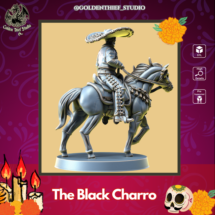 3D Printable The Black Charro I Diablo's Lottery by Golden Thief Studio