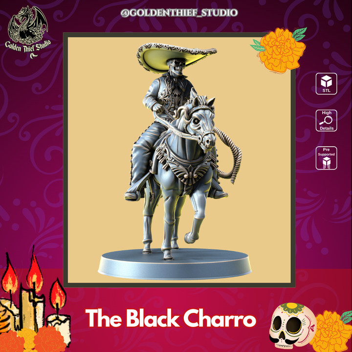 3D Printable The Black Charro I Diablo's Lottery by Golden Thief Studio