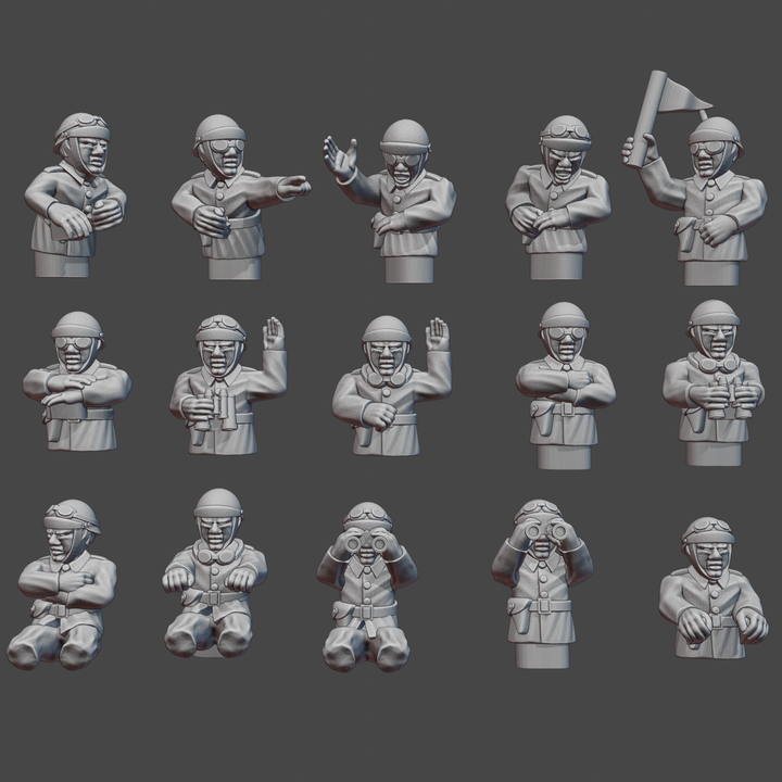 3D Printable French WW2 Tank Commanders (1939-40) WWII-FR-16 by Turner ...