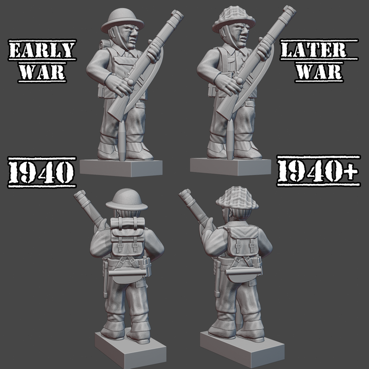 3D Printable British WW2 Riflemen (1939-45) with & without Respirators ...