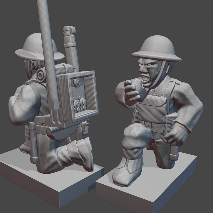 3D Printable British WW2 Radiomen (1939-45) with & without Respirators ...