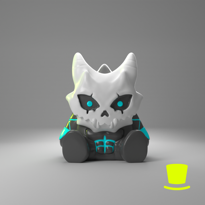 3D Printable Chibi Skull Kaiju by OBUNAGA 3D