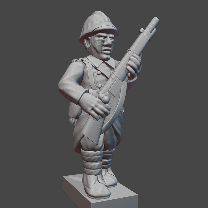 3D Printable French WW2 Riflemen with MAS-36s (1939-40) in Double ...