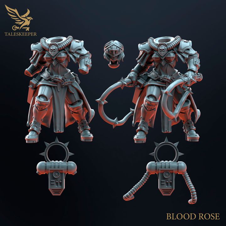 3D Printable BLOOD ROSE by Tales Keeper