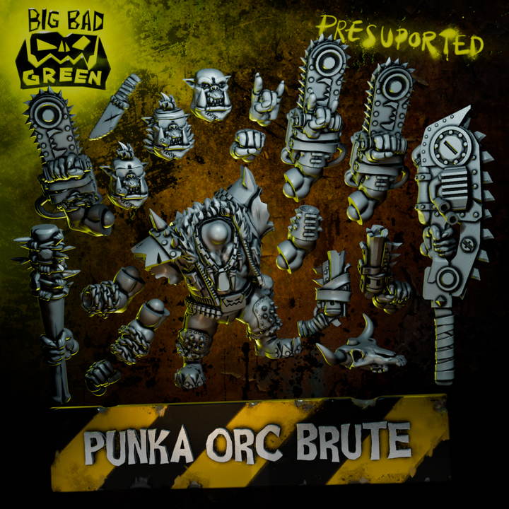 3D Printable PUNKA ORC BRUTE (V1) by BIG BAD GREEN
